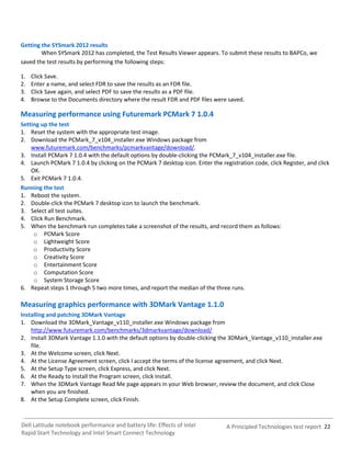 Dell Latitude notebook performance and battery life: Effects of Intel Rapid Start Technology and ...