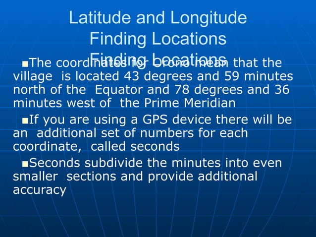 Latitude And Longitude | PPT | Geography | Science