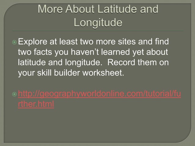 Latitude and longitude | PPTX | Geography | Science