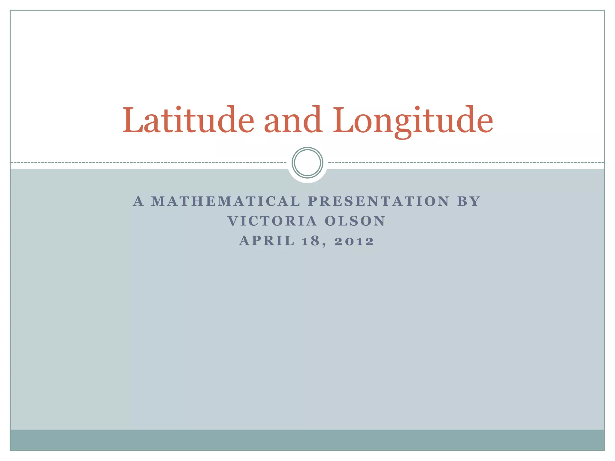 Latitude and longitude | PPT