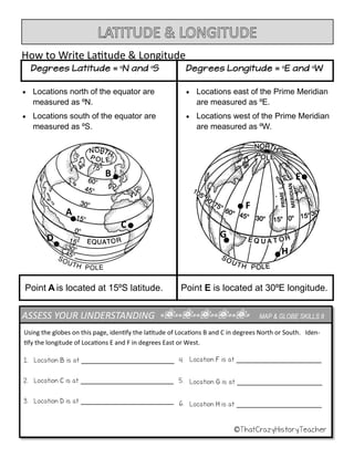LatitudeLongitudeWorksheets-1.to study for kids | PDF