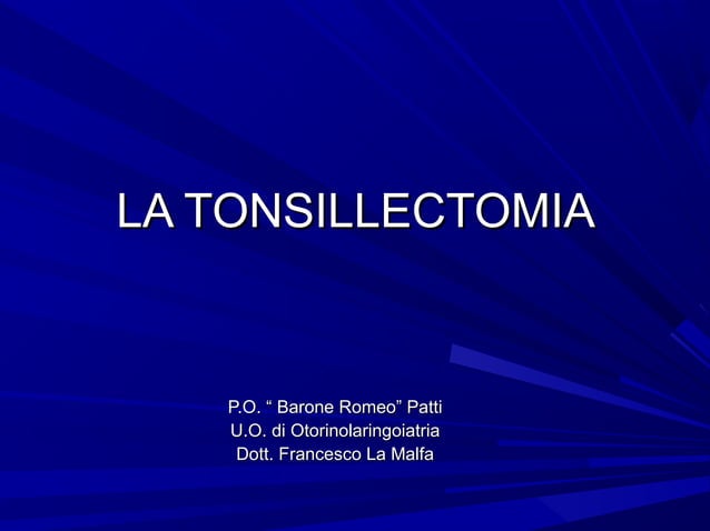 La tonsillectomia | PPT