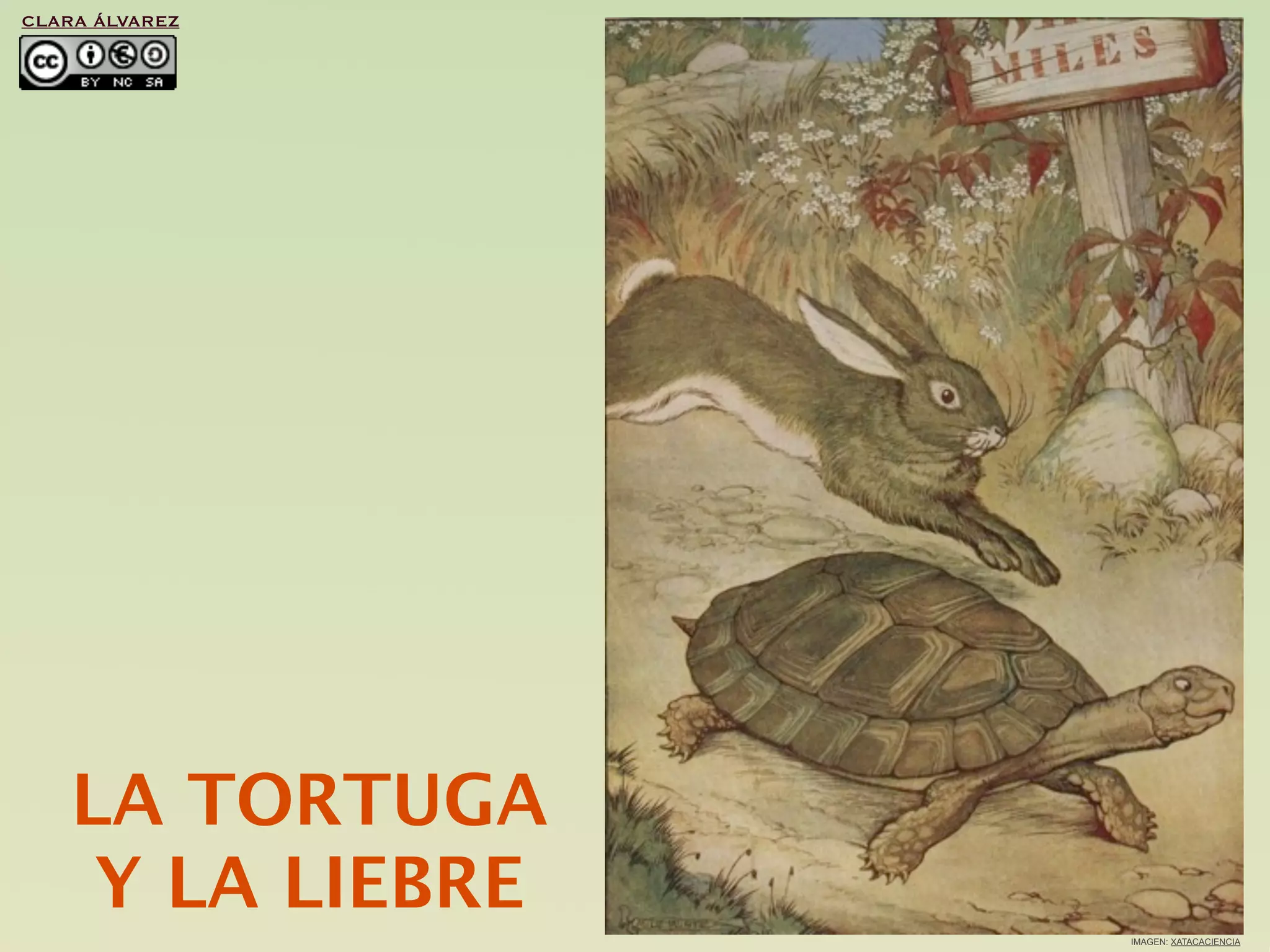 La tortuga y la liebre. Esopo, Fábulas, 254 | KEY