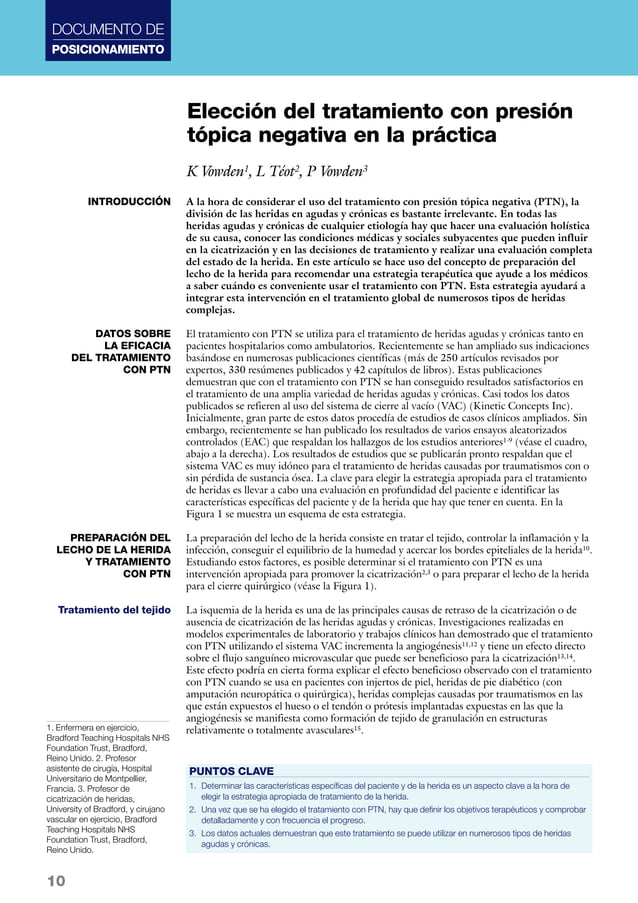 La tpn en el tratamiento de las heridas | PDF