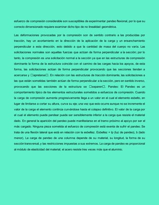 Miembros sometidos a Carga Axial | DOCX