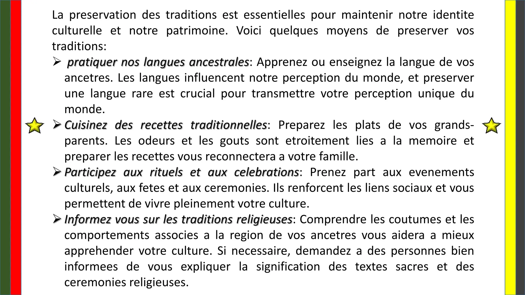 la tradition.pptx tres bonne powerpoint , | PPTX