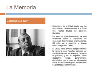 La transformación de la memoria y las tic's | PPTX