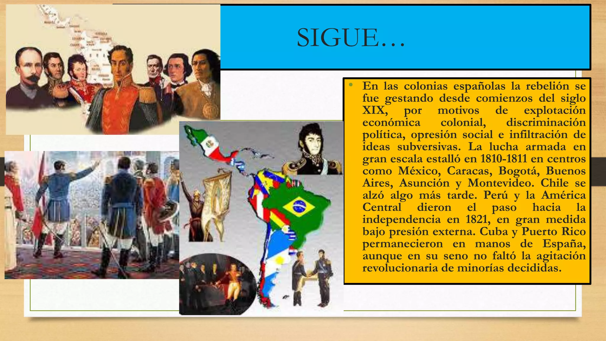 La transicion independentista de los paises latinoamericanos | PPTX