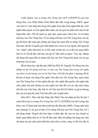 Luận án: Tư tưởng triết học của Tôn Trung Sơn và ý nghĩa, HAY | PDF