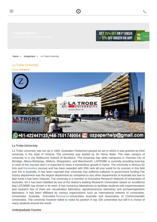 La trobe university | PDF | Undergraduate Education | College Education
