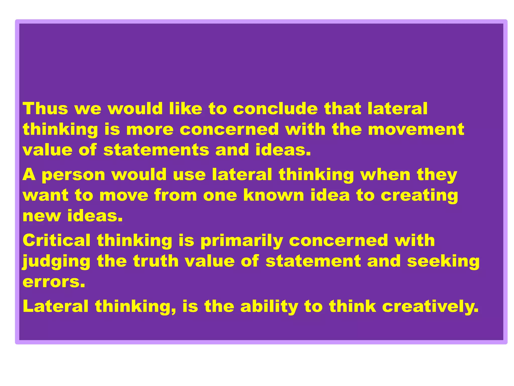 Lateral thinking | PPT