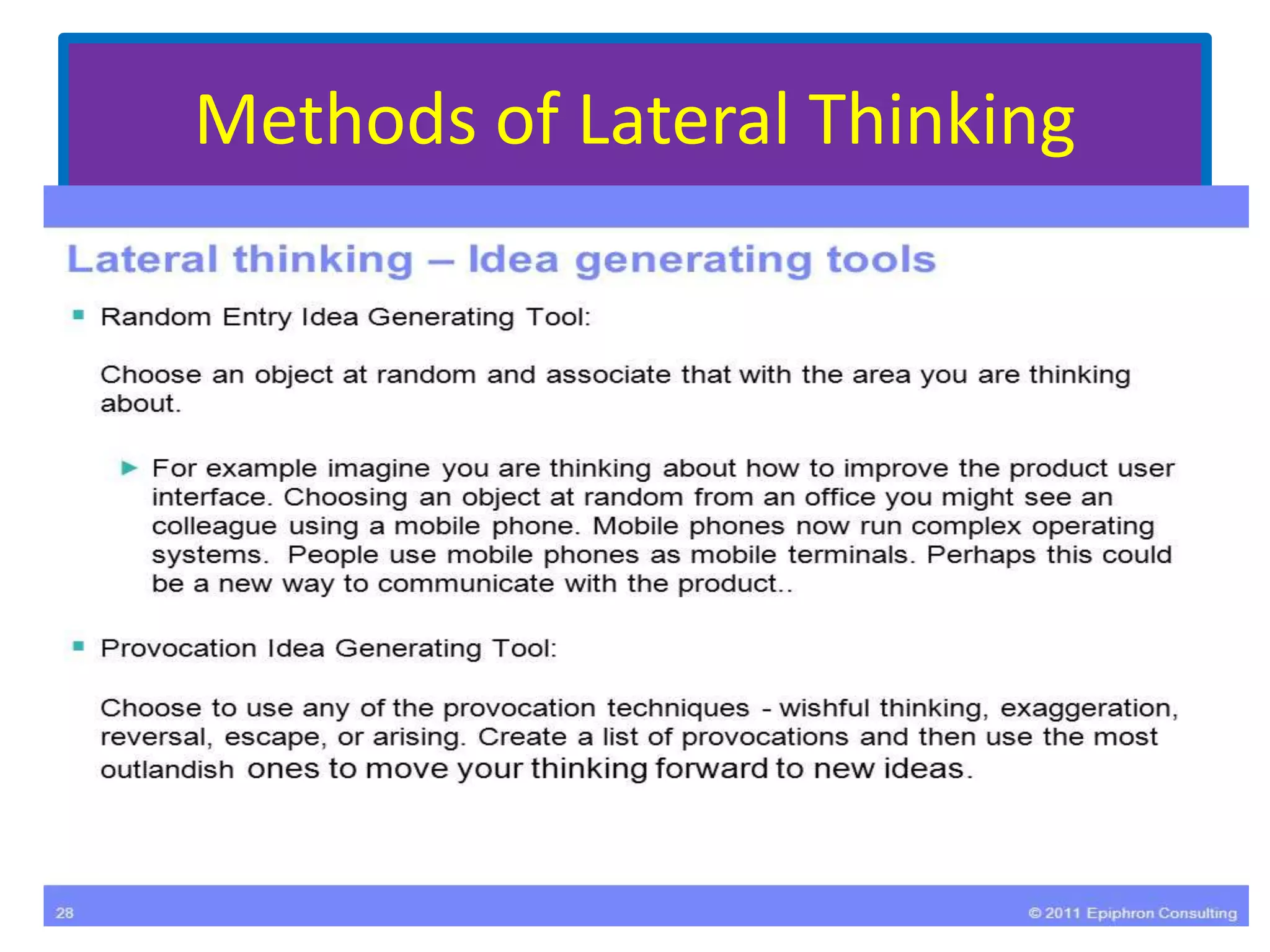 Lateral thinking | PPT