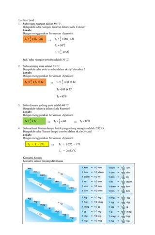 Latso dan materi pengukuran dan suhu | PDF