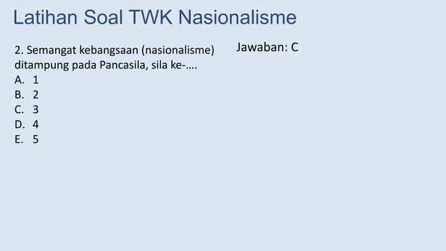 Latsol TWK Nasionalisme untuk masuk CPNS | PPT