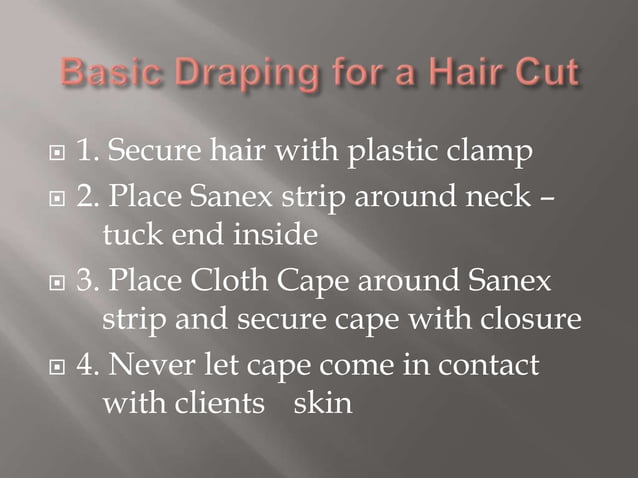 Lattc cosmetology department basic drape | PPTX