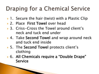 Lattc cosmetology department chemical draping | PPTX