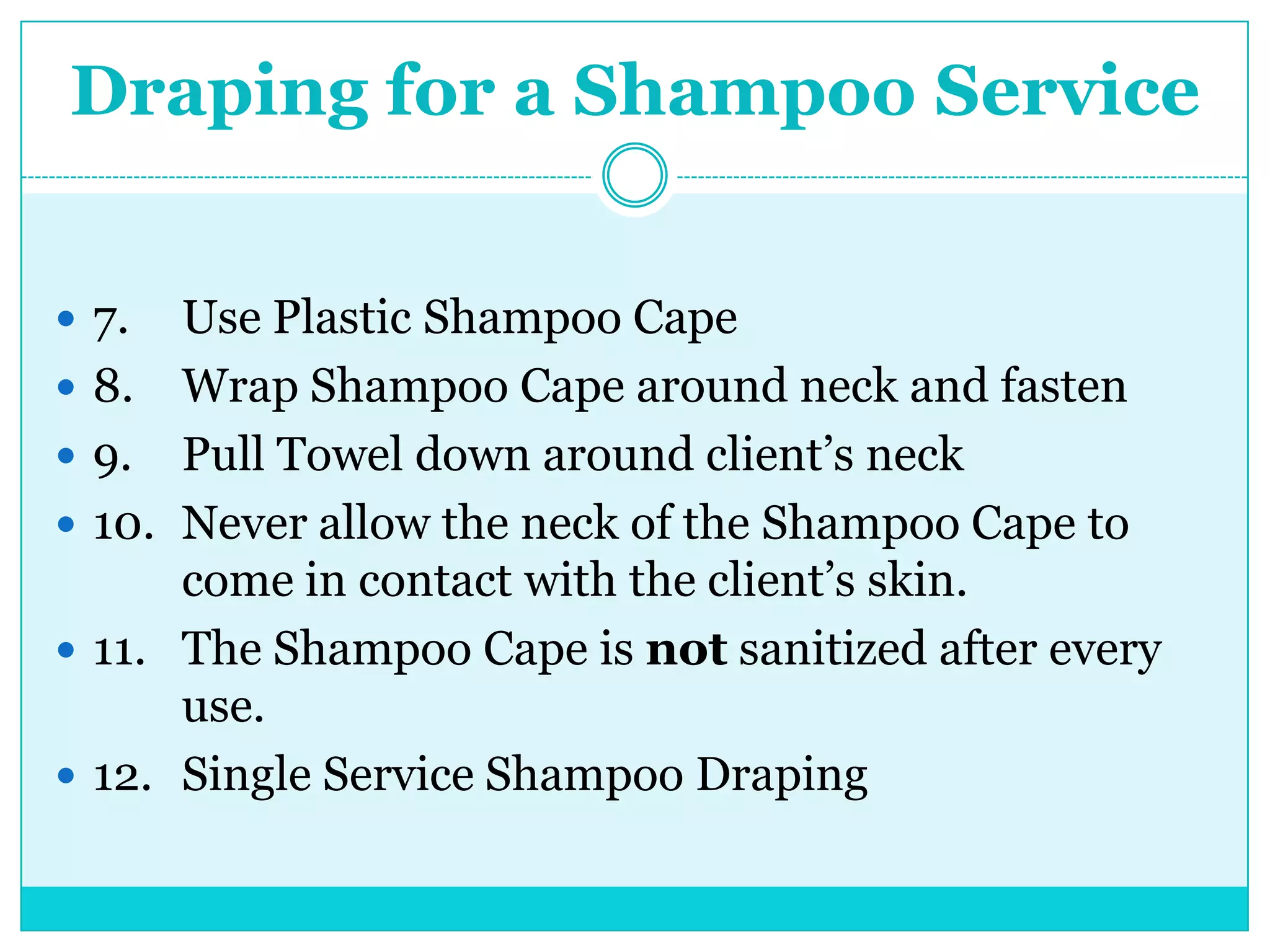 Lattc cosmetology department shampoo draping | PPTX