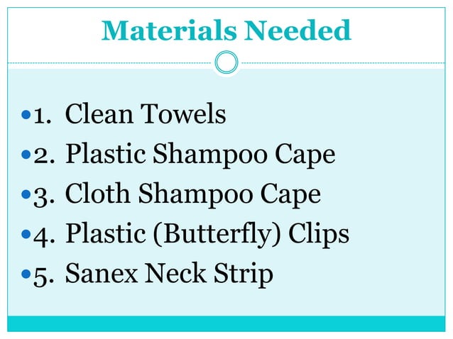 Lattc cosmetology department shampoo draping | PPTX