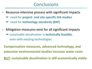 Seawater desalination – Environmental Impact Assessment (EIA) and Best ...