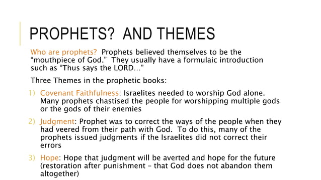 Latter prophets | PPT
