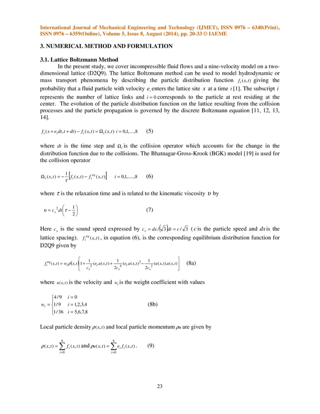 LATTICE BOLTZMANN SIMULATION OF NON-NEWTONIAN FLUID FLOW IN A LID DRIVEN CAVITY | PDF