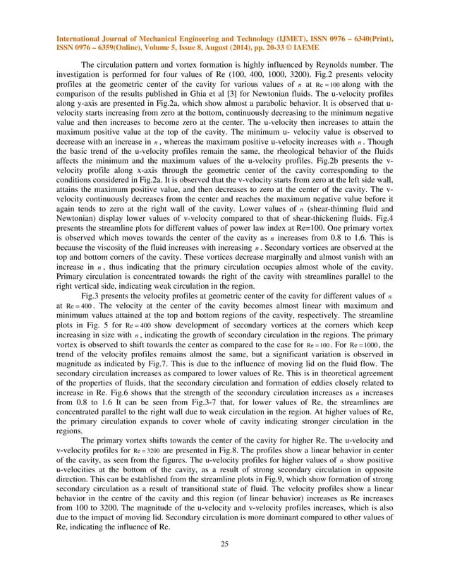 LATTICE BOLTZMANN SIMULATION OF NON-NEWTONIAN FLUID FLOW IN A LID DRIVEN CAVITY | PDF