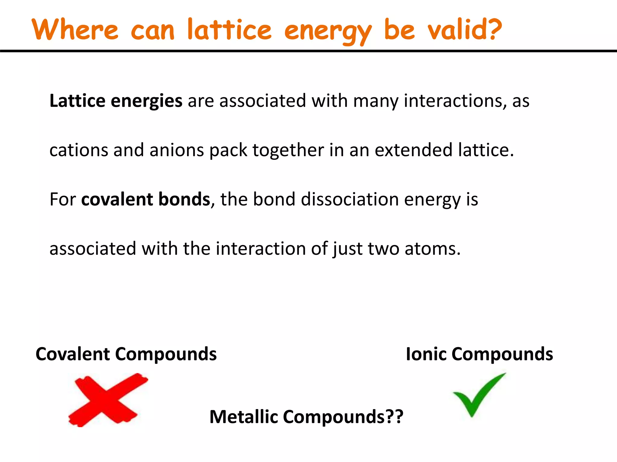 Lattice energy | PPTX