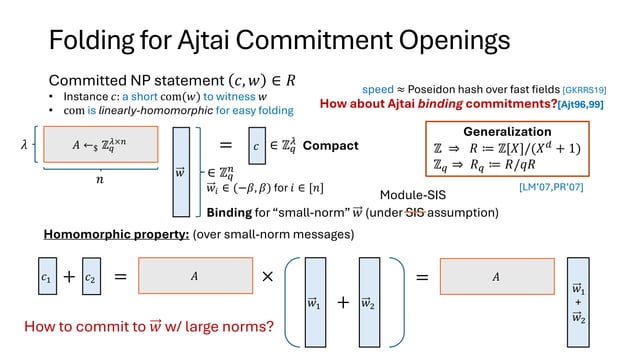 zkStudyClub - LatticeFold: A Lattice-based Folding Scheme and its ...