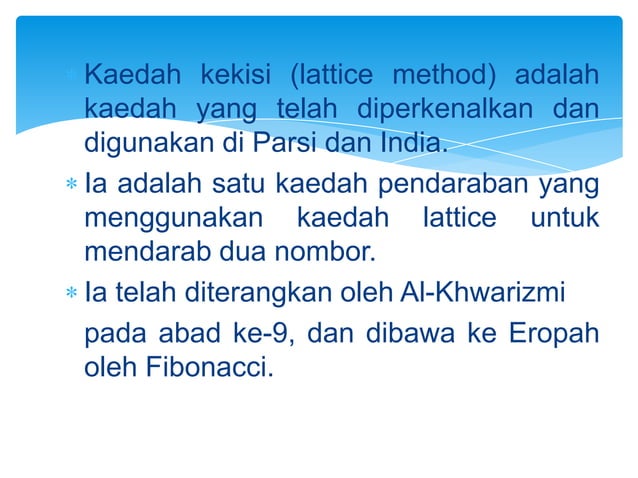 Lattice method MTE3101 | PPTX