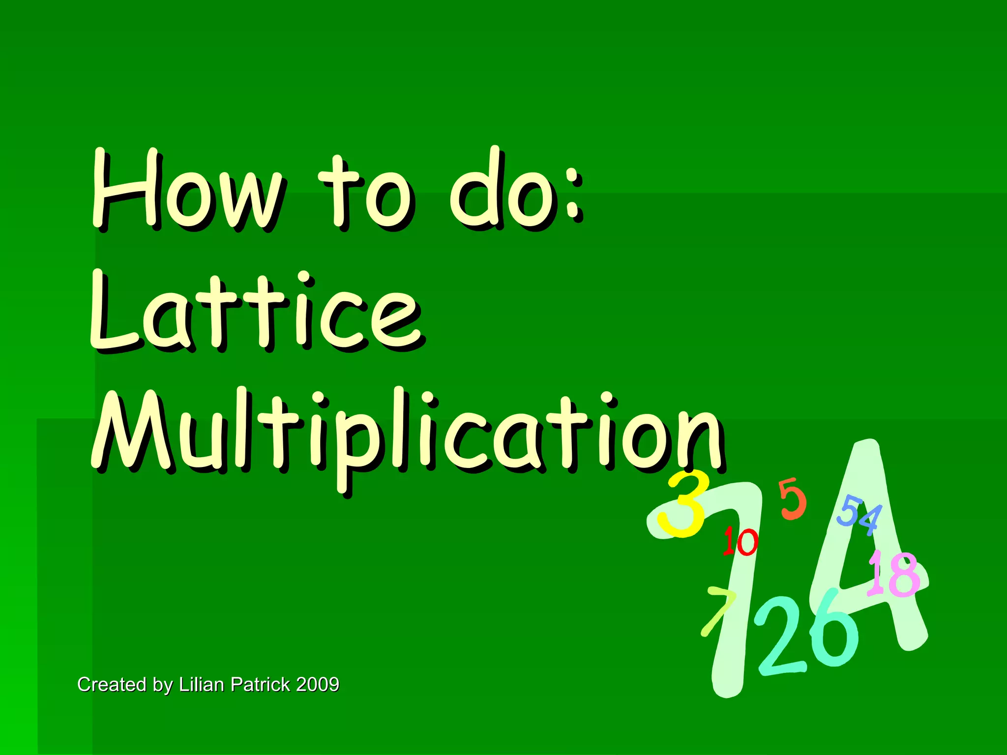 Lattice Multiplication | PPT