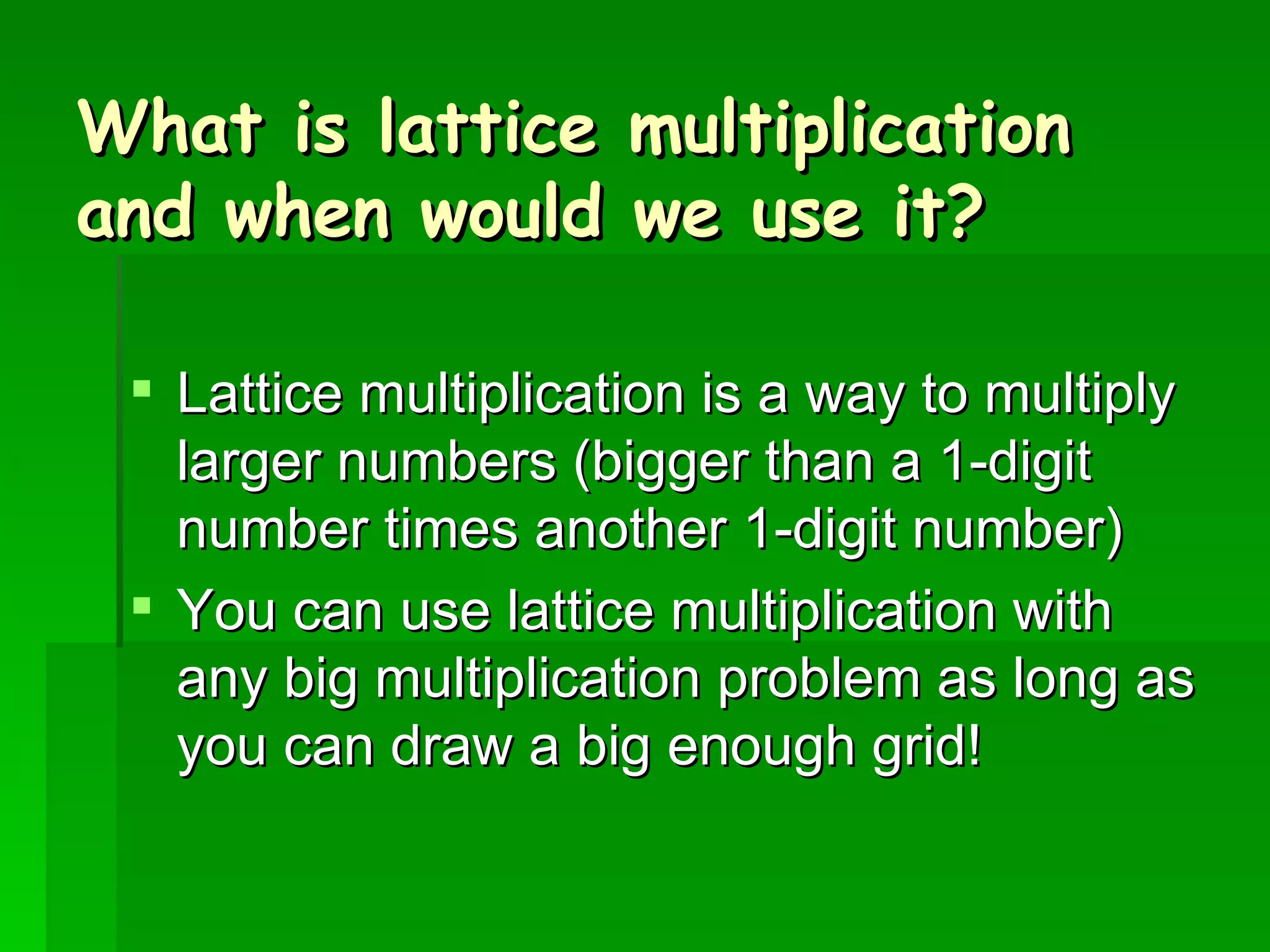 Lattice Multiplication | PPT