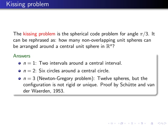 Lattices, sphere packings, spherical codes | PDF | Physics | Science