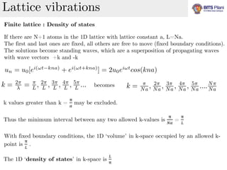 Lattice vibrations and using diffraction | PDF