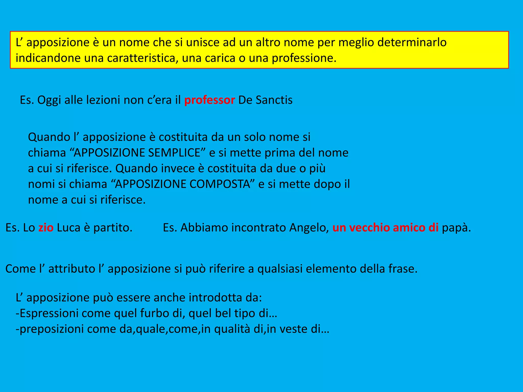 L' attributo & l' apposizione ferrari | PPTX