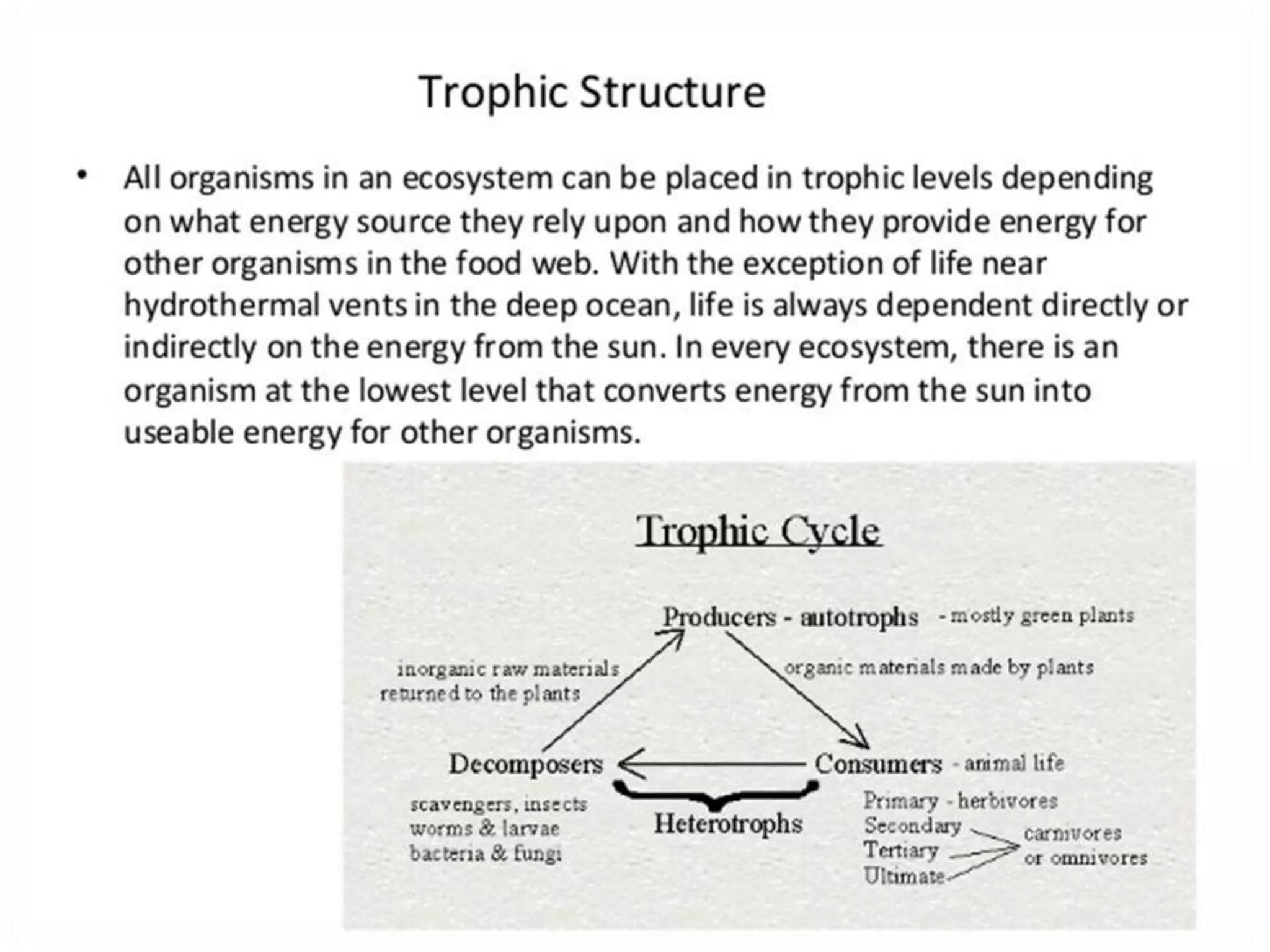 Trophic Structure of Ecosystems | PPTX