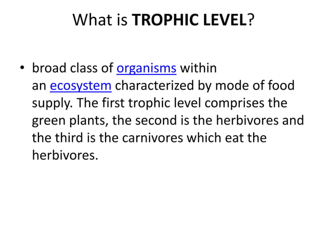 Trophic Structure of Ecosystems | PPTX | Science