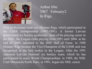 Latvian famous athletes | PPT | Ice Hockey | Sports