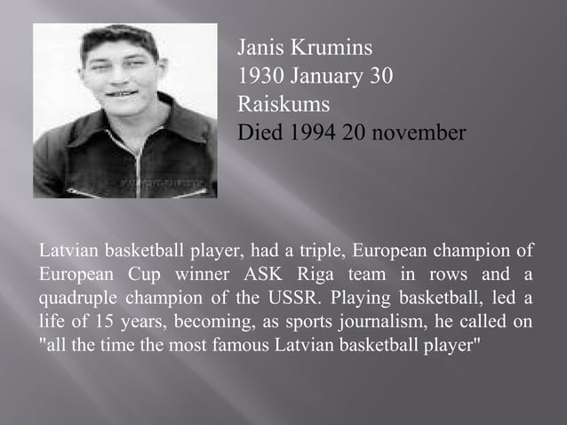 Latvian famous athletes | PPT
