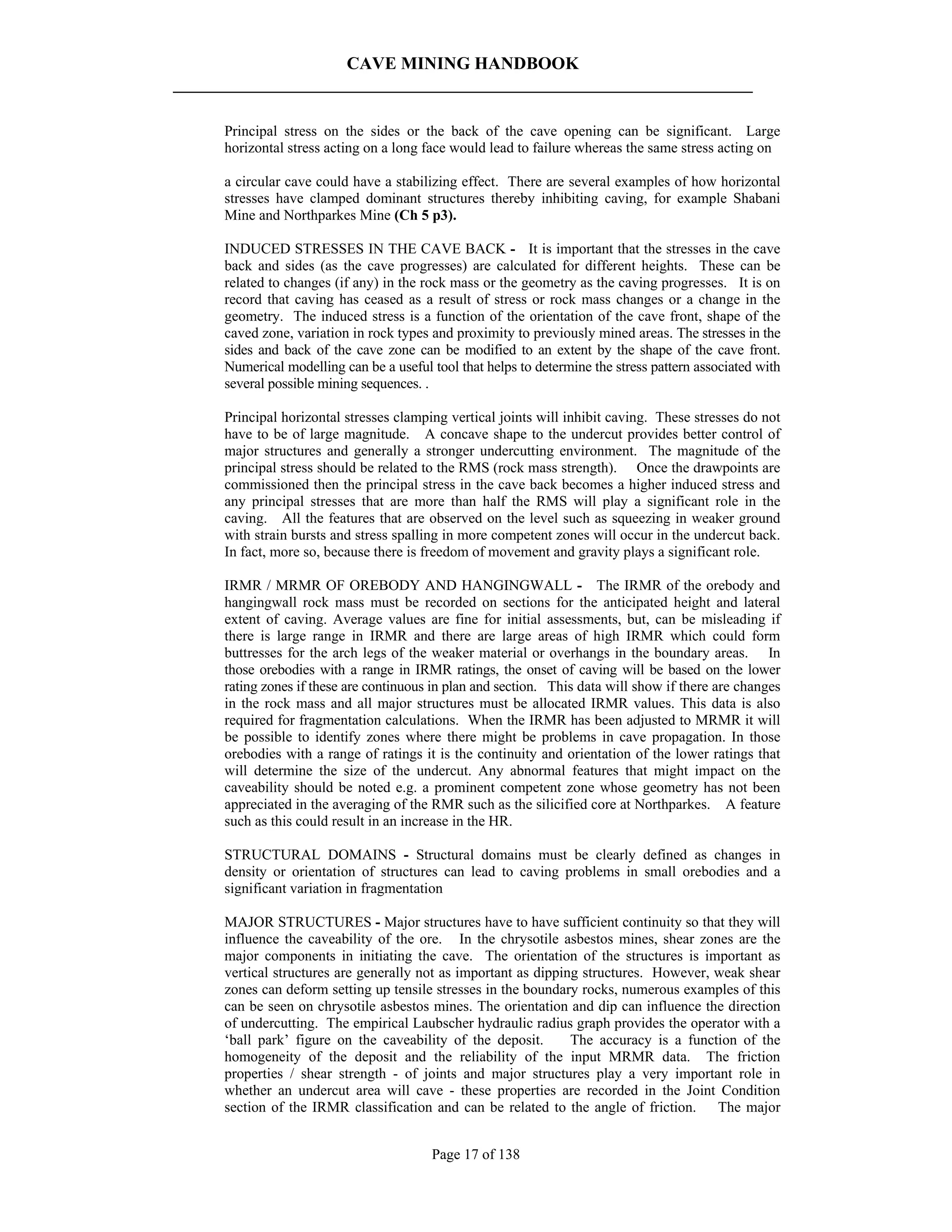 Laubsher cave mining handbook de beers version | PDF