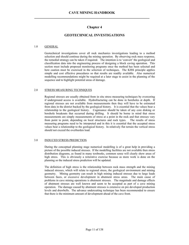 Laubsher cave mining handbook de beers version | PDF