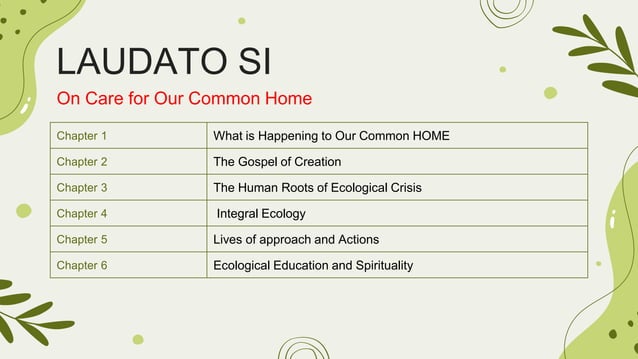 LAUDATO SI.pptx | Christianity | Religion & Spirituality
