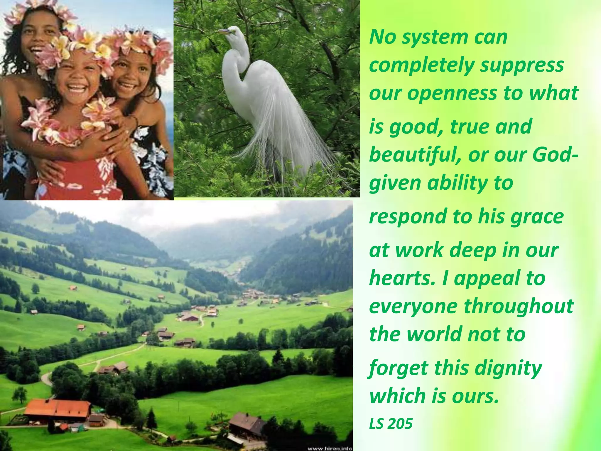 Laudato si 6 ecological education and spirituality | PPTX