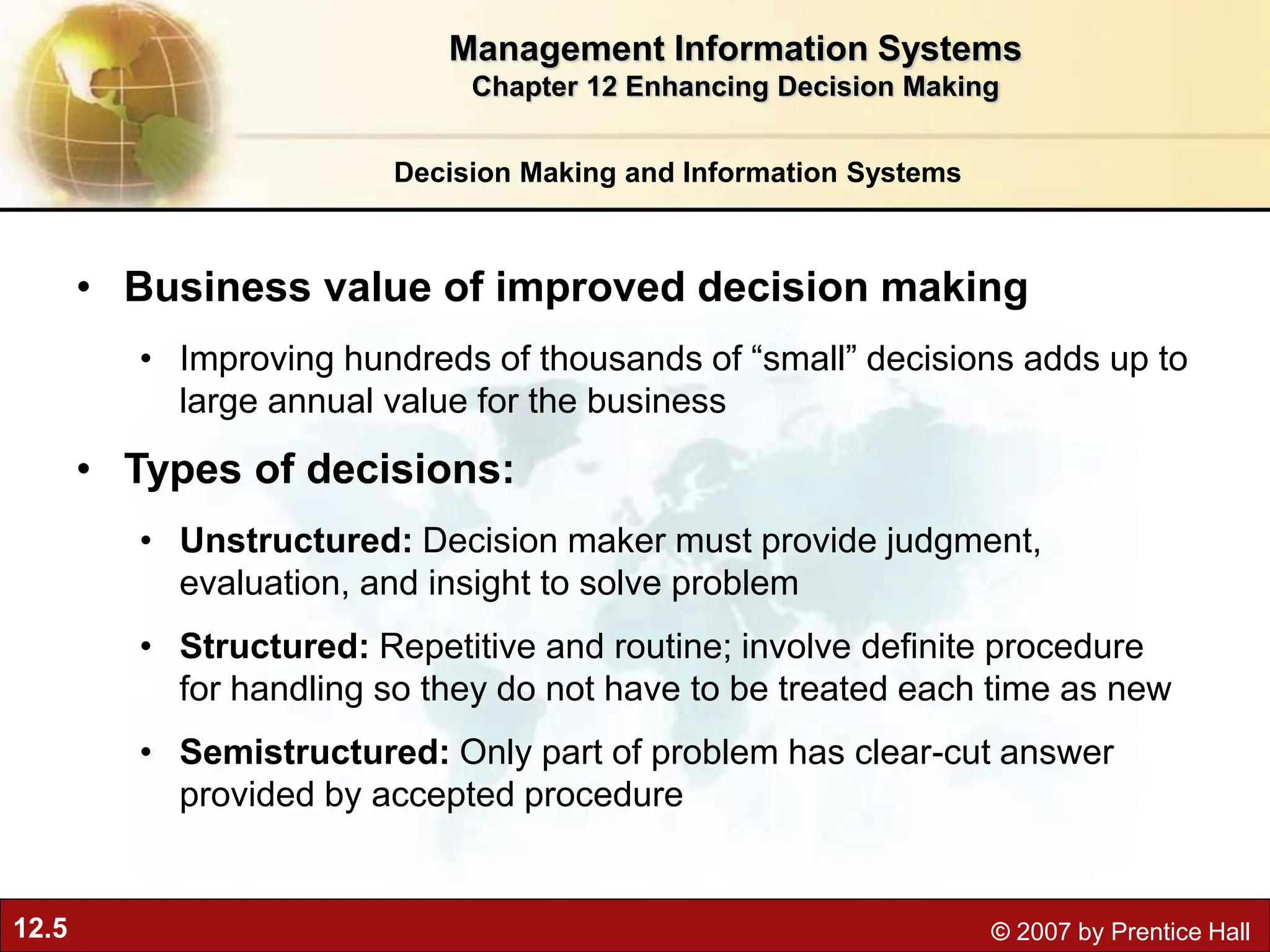 laudon_MIS10_ch12 Enhanched Decision Making | PPT