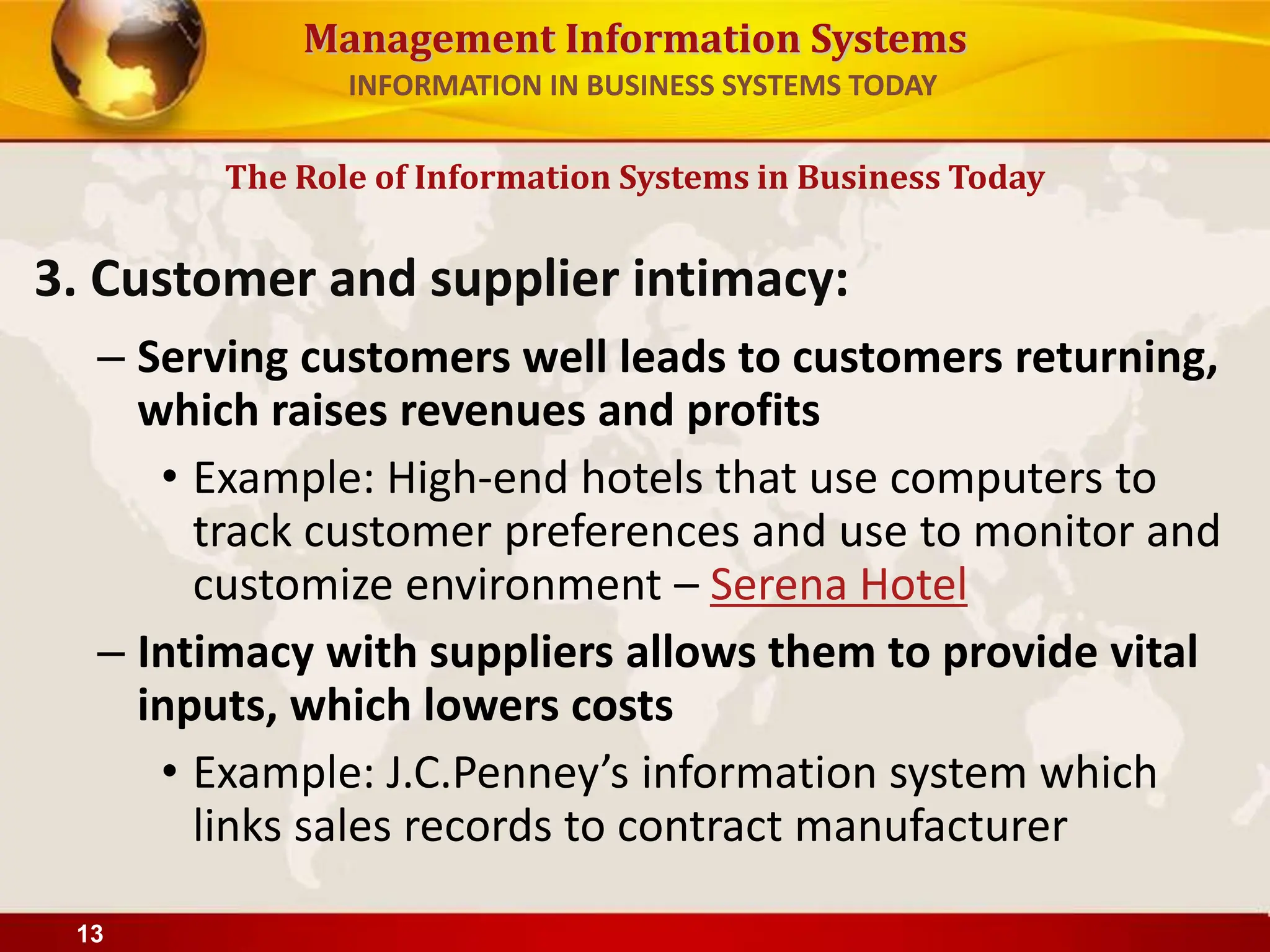 LECTURE 1: INFORMATION SYSTEMS IN BUSINESS TODAY | PPT | Operating Systems | Computer Software ...
