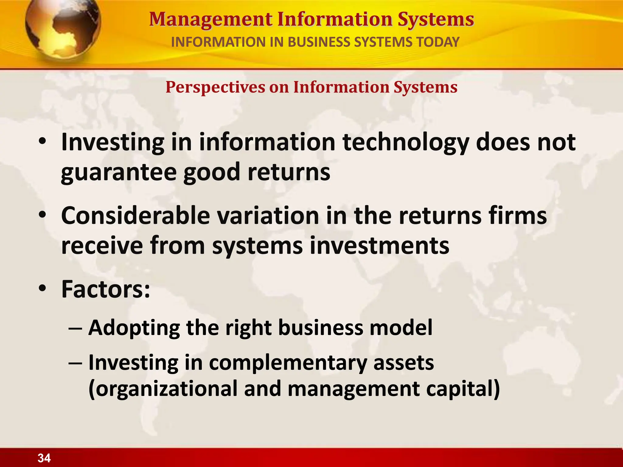 LECTURE 1: INFORMATION SYSTEMS IN BUSINESS TODAY | PPT
