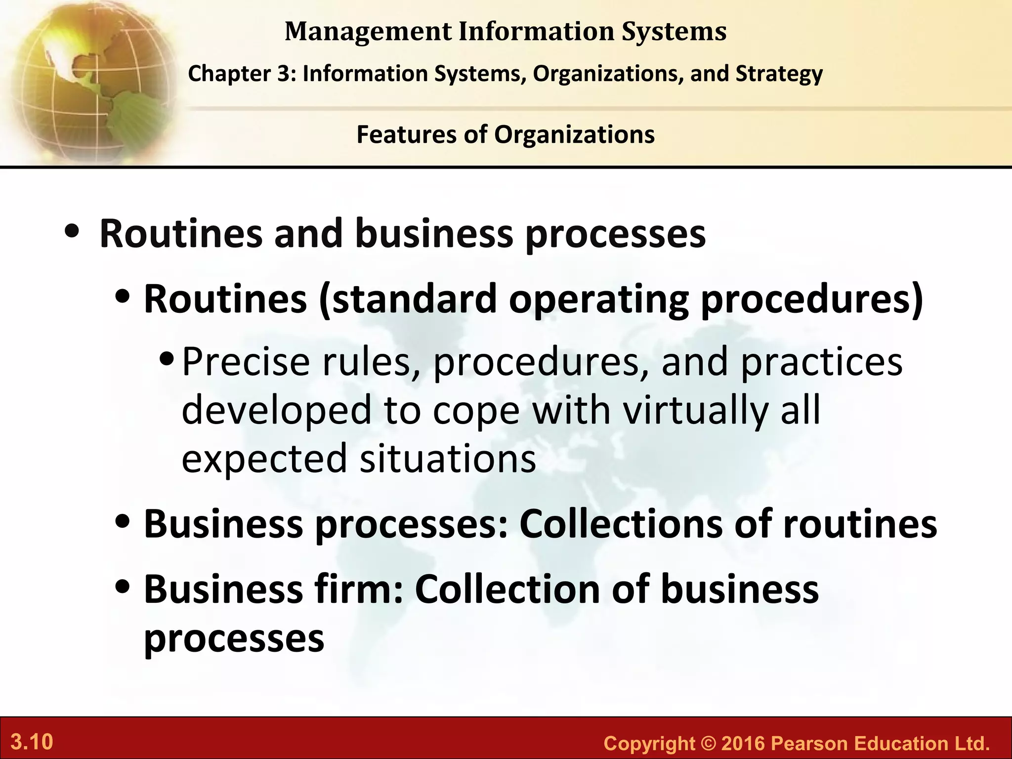MIS-CH01: Information Systems, Organization, and Strategy | PPT | Business Administration | Business