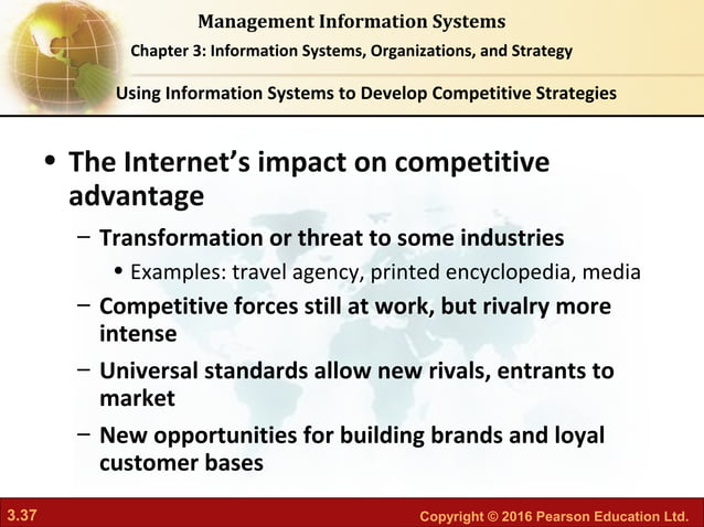 MIS-CH01: Information Systems, Organization, and Strategy | PPT | Business Administration | Business