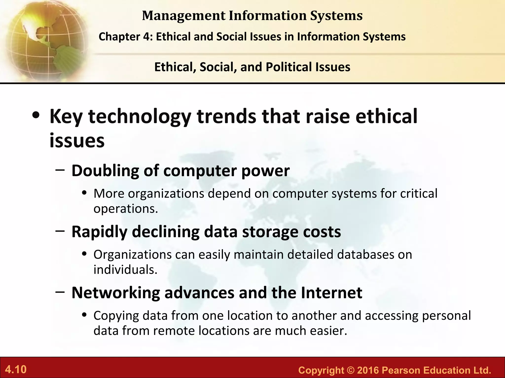 MIS-CH04: Ethical and Social Issues in INformation Systems | PPT