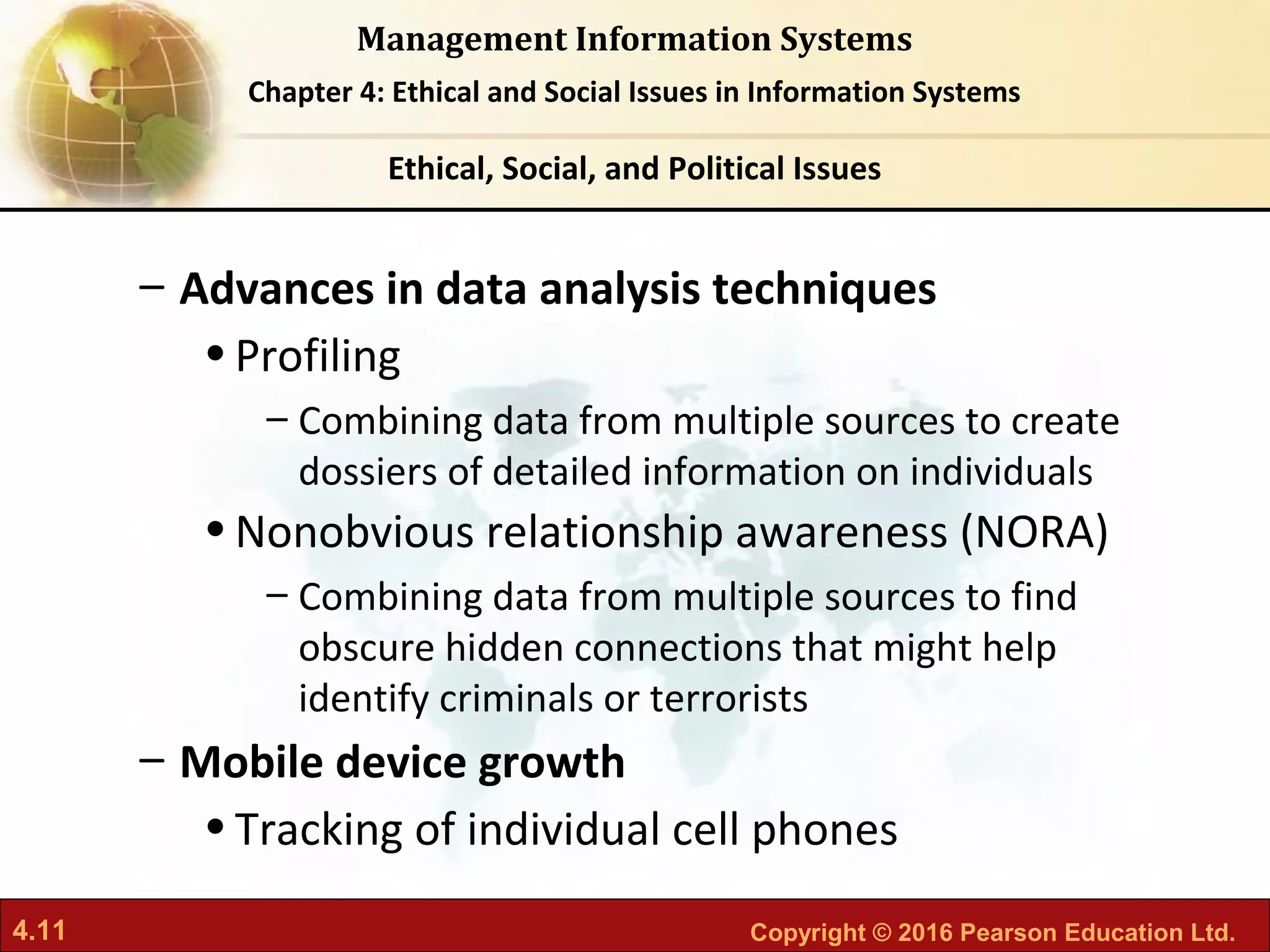 MIS-CH04: Ethical and Social Issues in INformation Systems | PPT