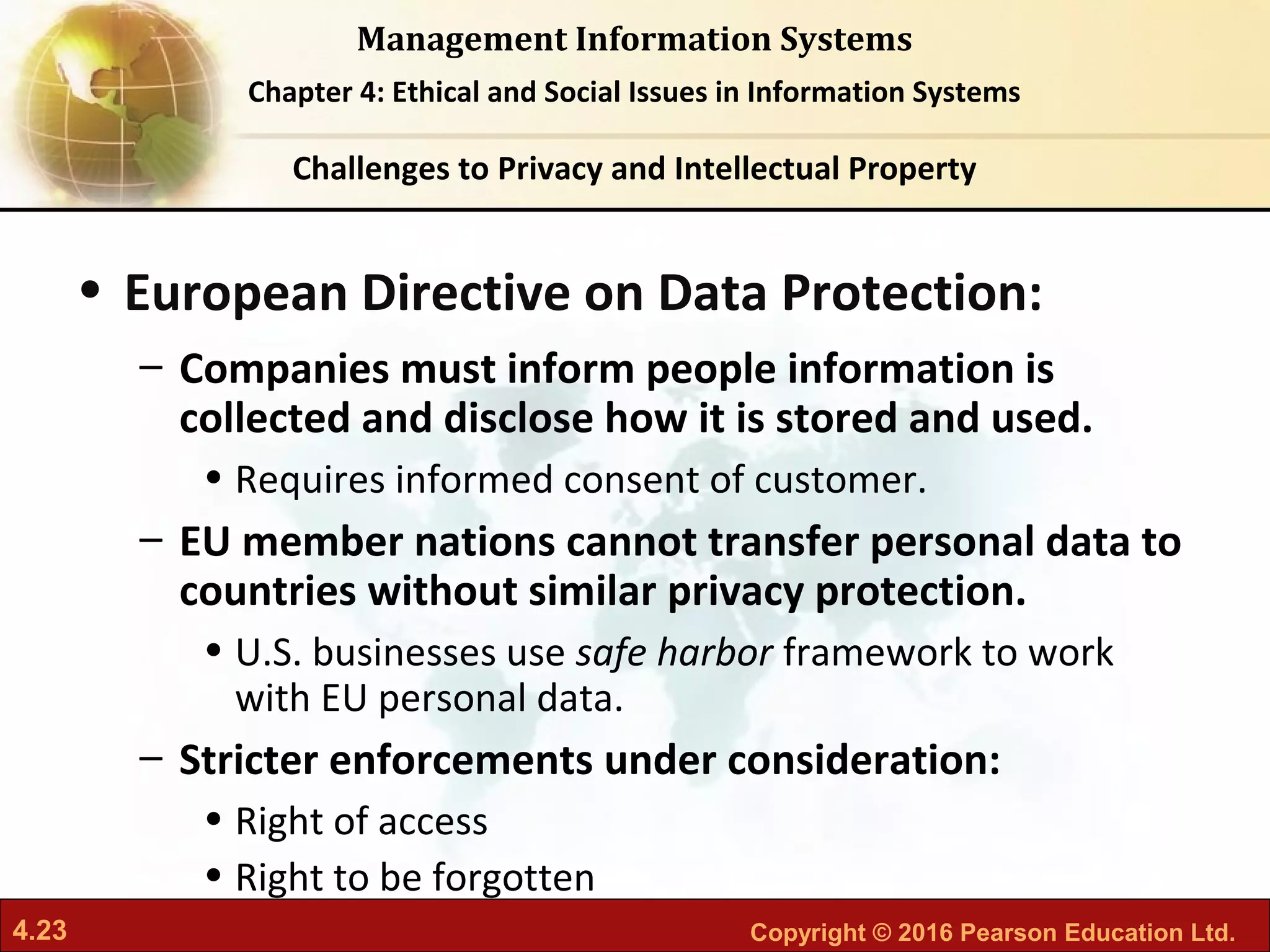 MIS-CH04: Ethical and Social Issues in INformation Systems | PPT